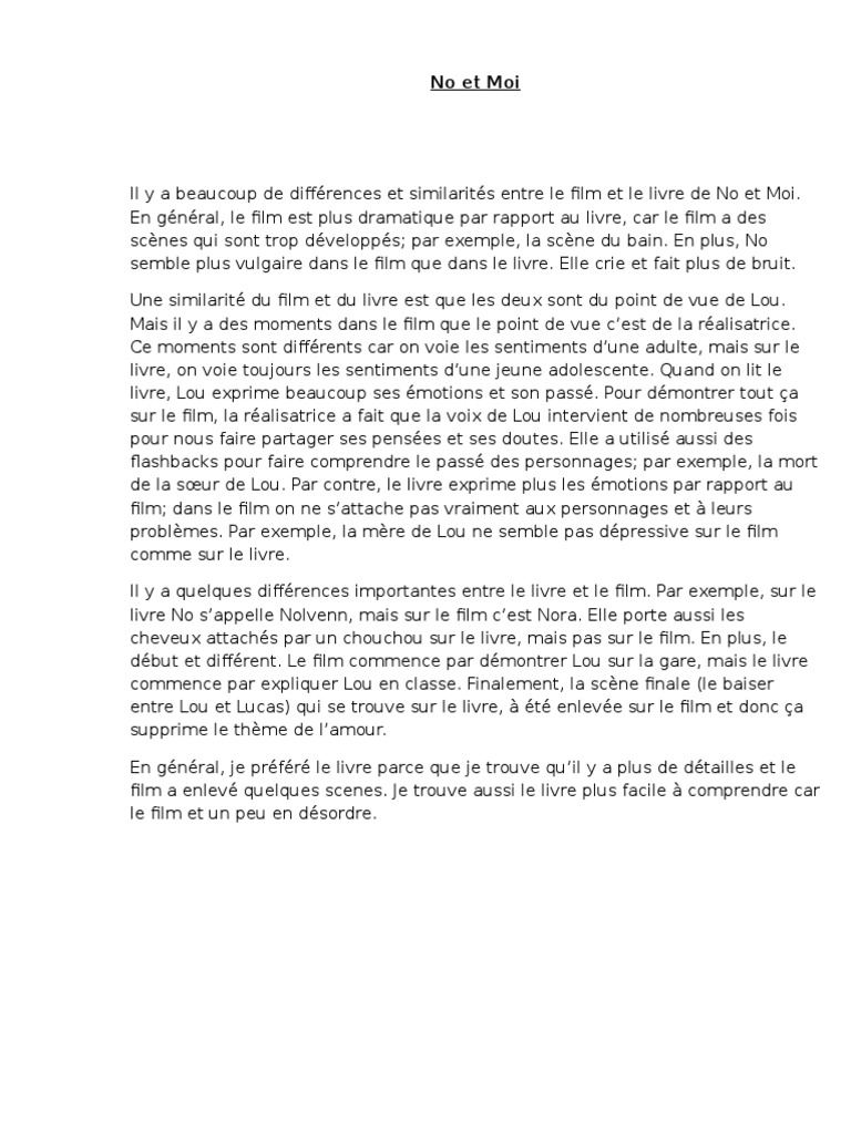 No Et Moi | PDF