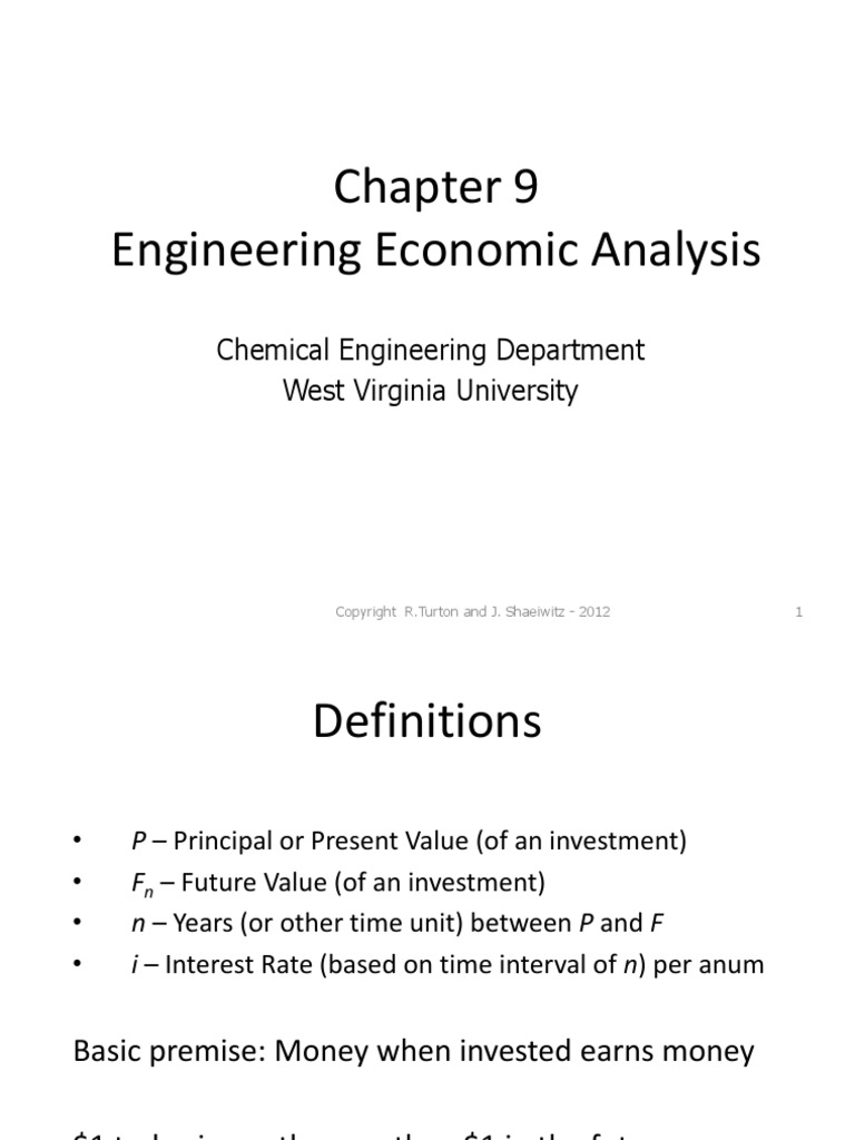 Chapter 9 - Engineering Economics | Download Free PDF | Interest ...