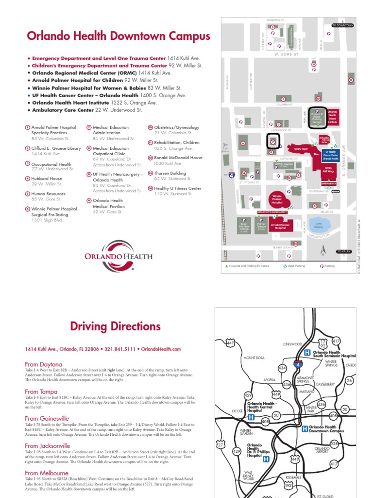 Downtown Orlando Campus Map | Health Care | Public Health