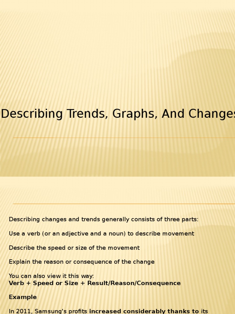 Describing Trends, Graphs, and Changes | PDF | Adjective | Adverb