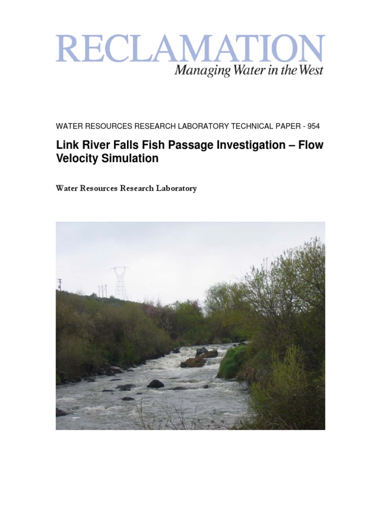 Link River Falls Fish Passage Investigation - Flow Velocity Simulation ...