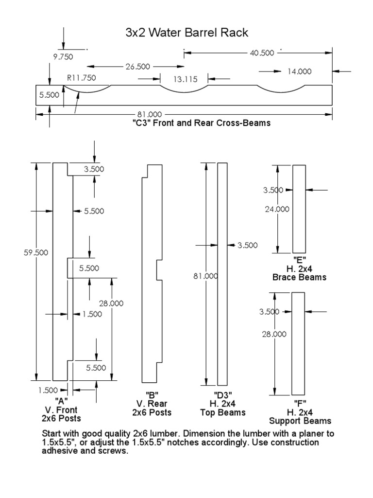H2O Barrel Rack | PDF | Adhesive | Screw