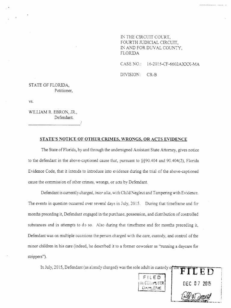 Court Documents Ruben Ebron | PDF
