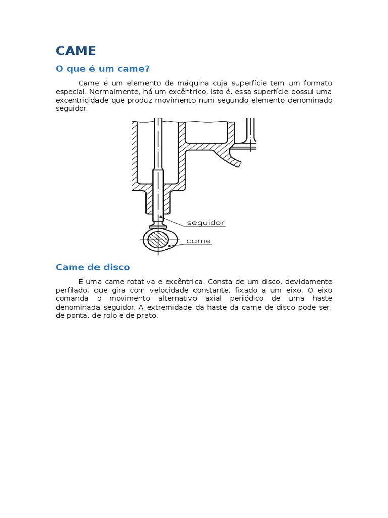 Tipos e Mecanismos de Cames | PDF | Forjar (fundição) | Motor de ...