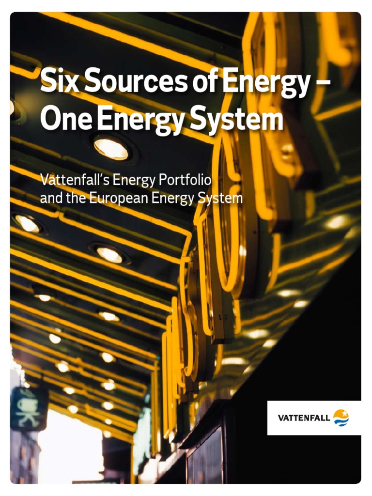 Six Sources of Energy One Energy System | PDF