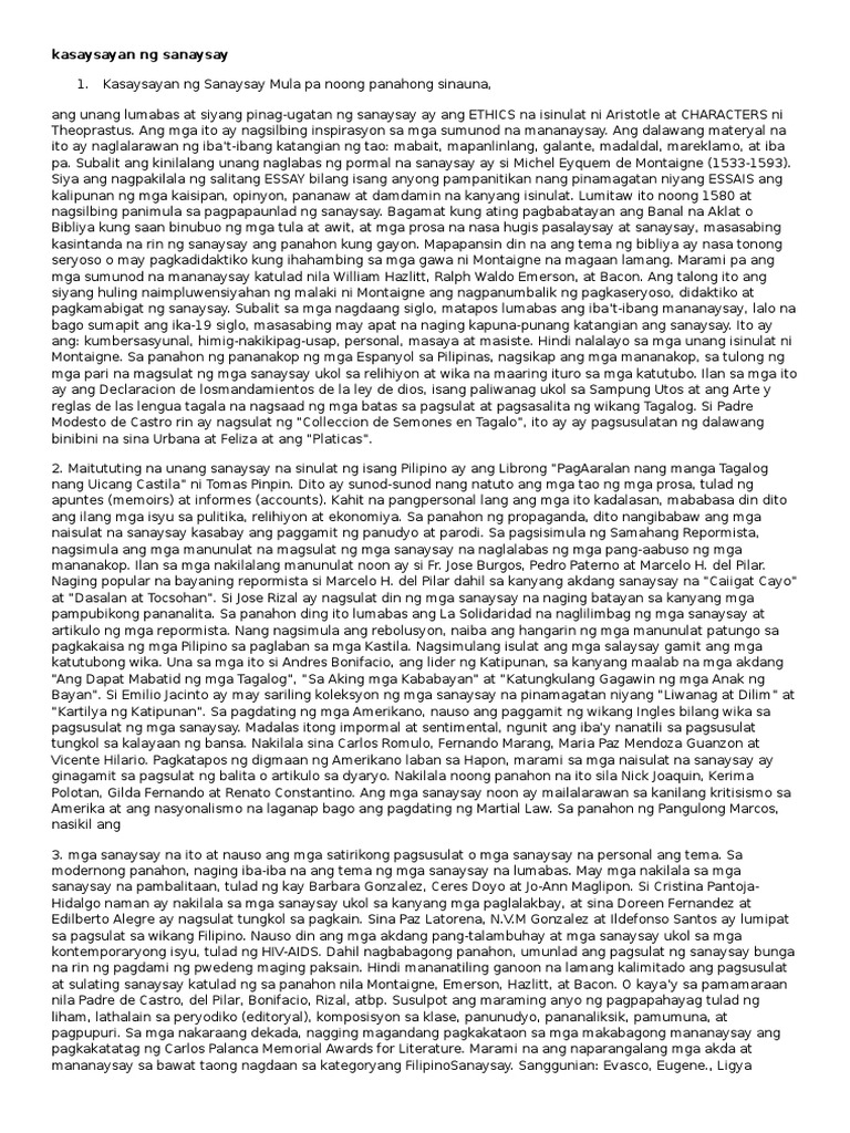 SANAYSAY | PDF