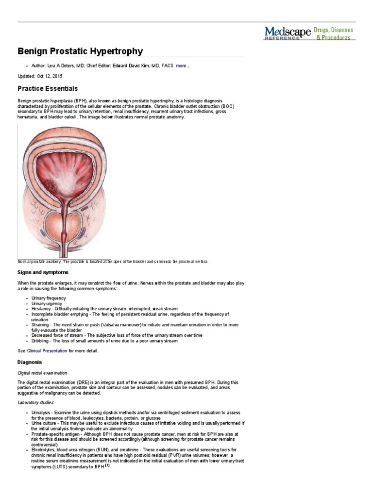 BPH Emedicine | PDF