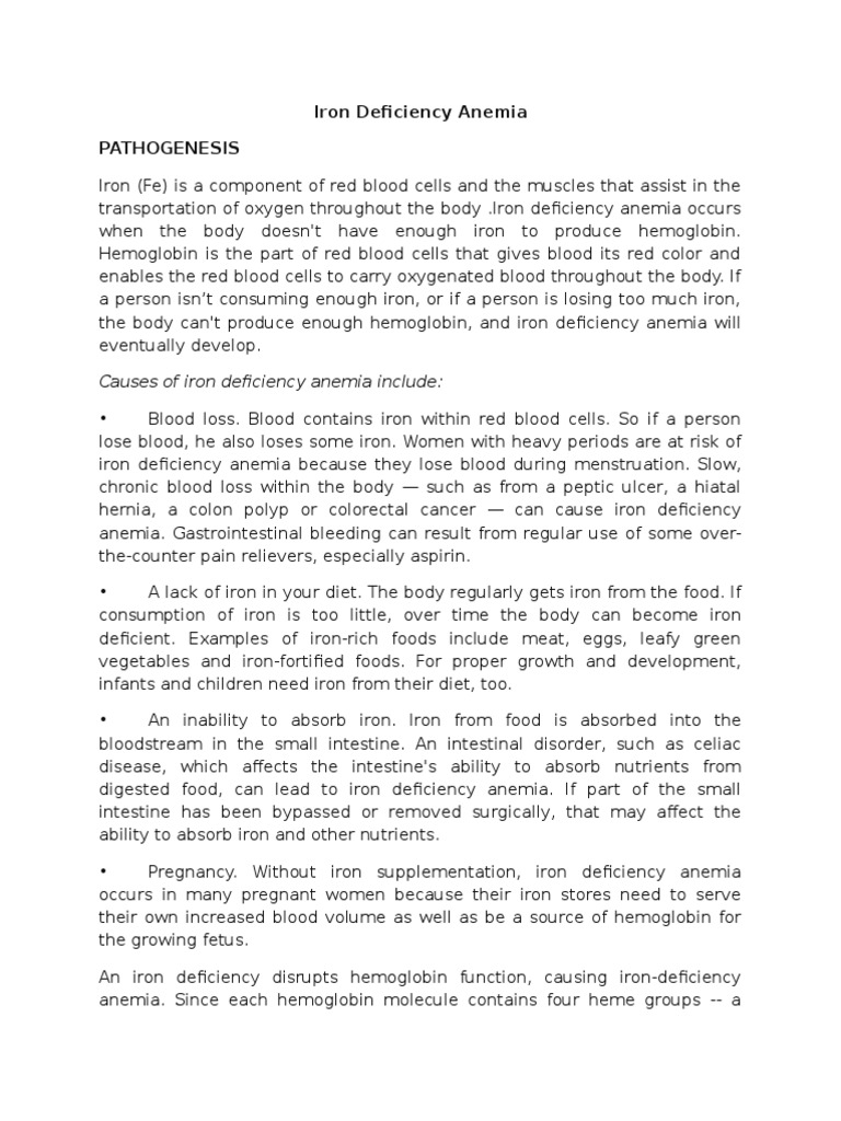 Iron Deficiency Anemia | PDF | Anemia | Hemoglobin