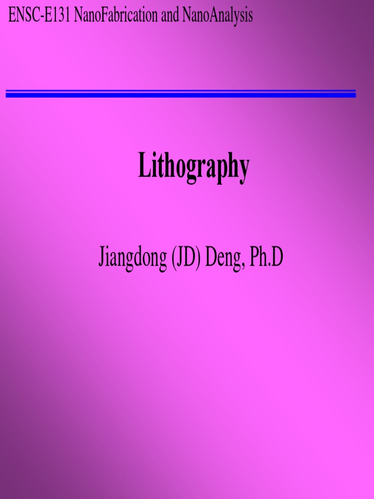 Photolithography Part1 | PDF | Photolithography | Microtechnology