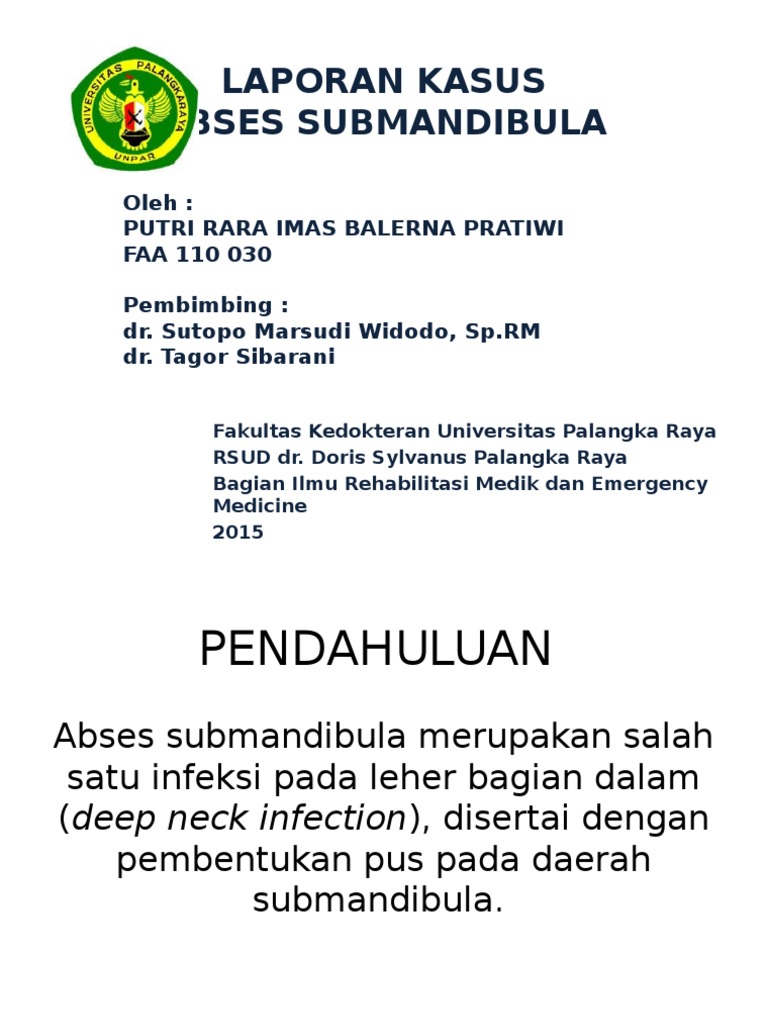 Laporan Kasus Abses Submandibula | PDF
