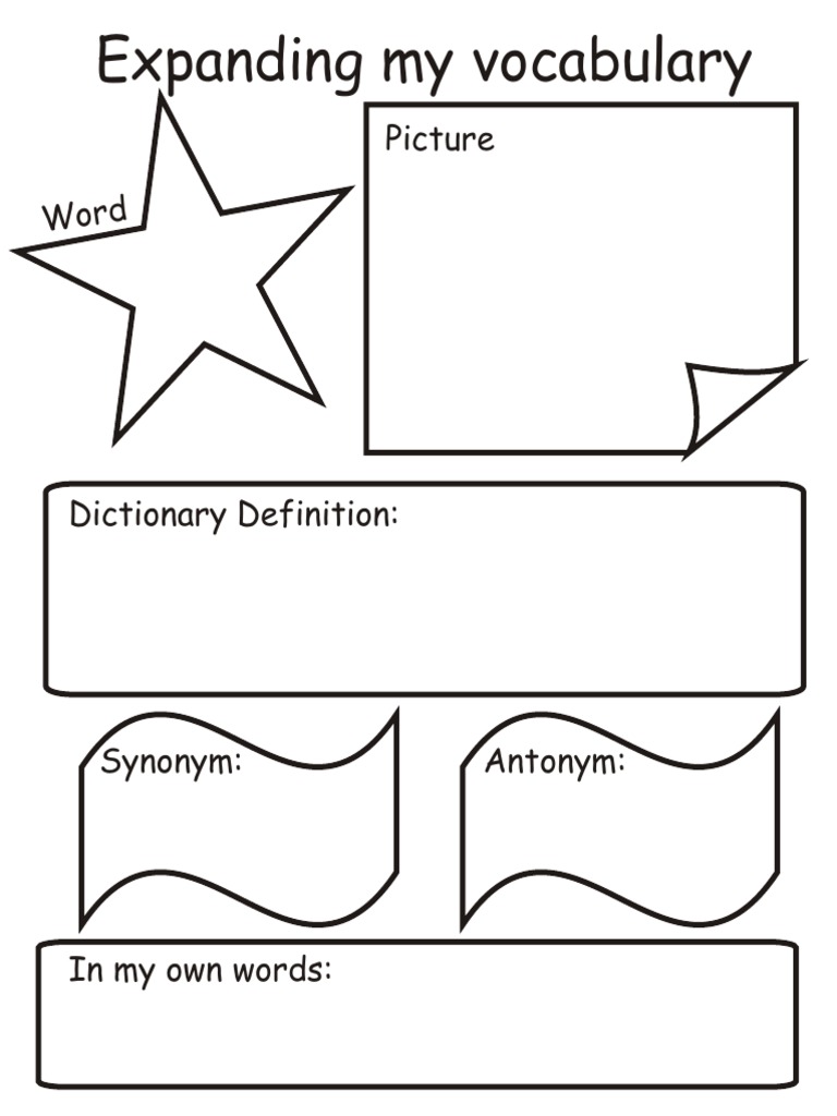 Expanding My Vocabulary: Picture | PDF