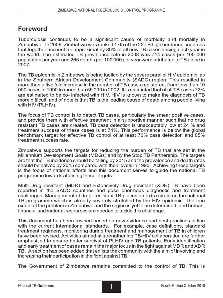 Zimbabwe TB | PDF | Tuberculosis | Hiv/Aids