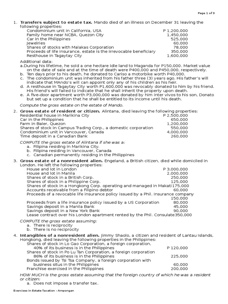 Problems | PDF | Taxation In The United States | Tax Deduction
