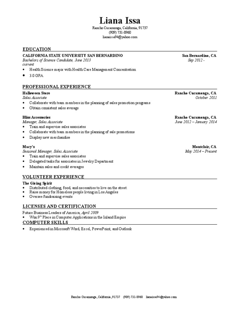 Liana Issa's Professional Profile | PDF