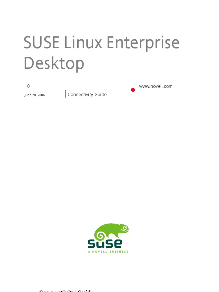 SUSE Linux Enterprise Desktop 10 Connectivity Guide | PDF | Computer Network | Wireless Lan