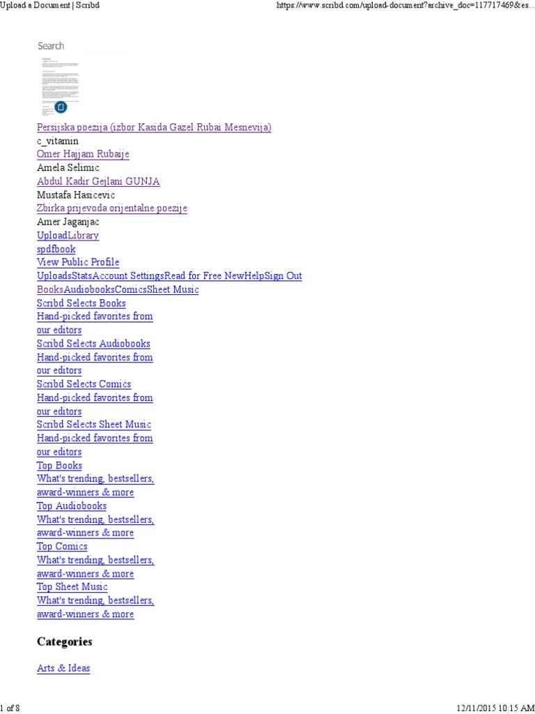 Upload A Document - Scribd | PDF | Scribd | Web Page