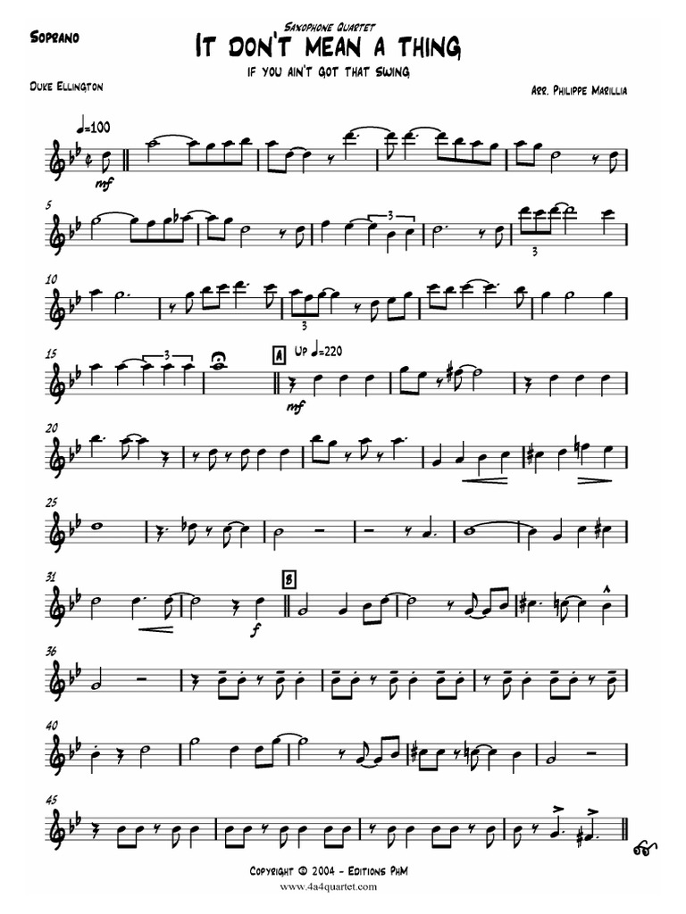 It Dont Mean A Thing - Duke Ellington | PDF