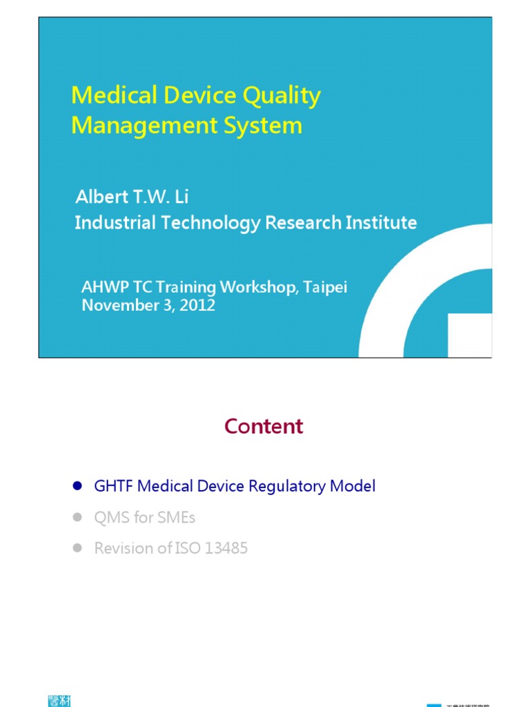 Medical Device Iso 13485 | PDF | Quality Management System | Medical Device