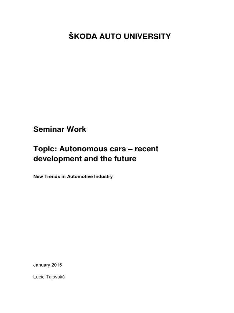 Autonomous Cars - Recent Development | PDF | Autonomous Car | Automation