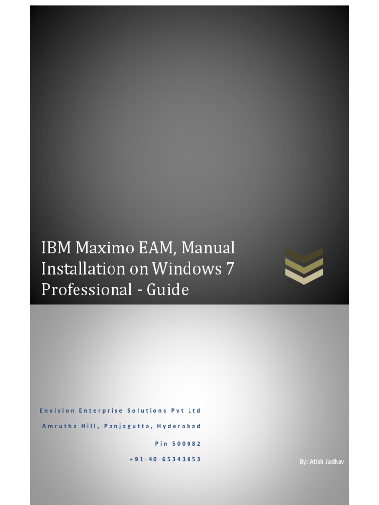 Maximo Installation Document - Win 7 Pro | PDF | Databases | Ibm Db2