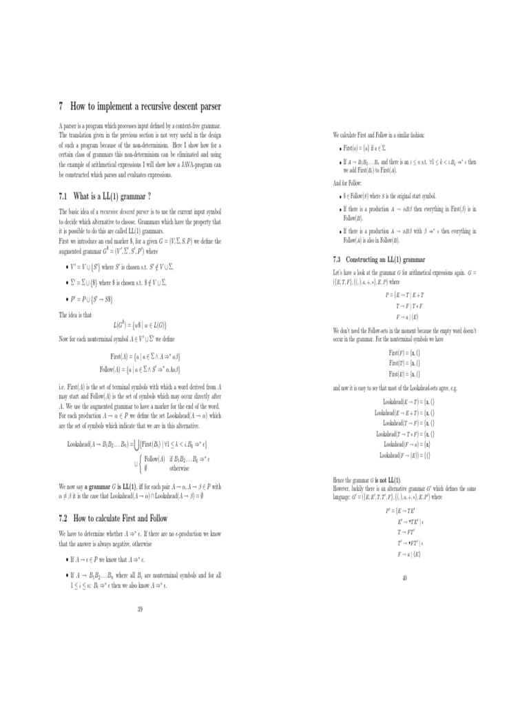 How To Create A Recursiver Parser | PDF | Parsing | Software Engineering