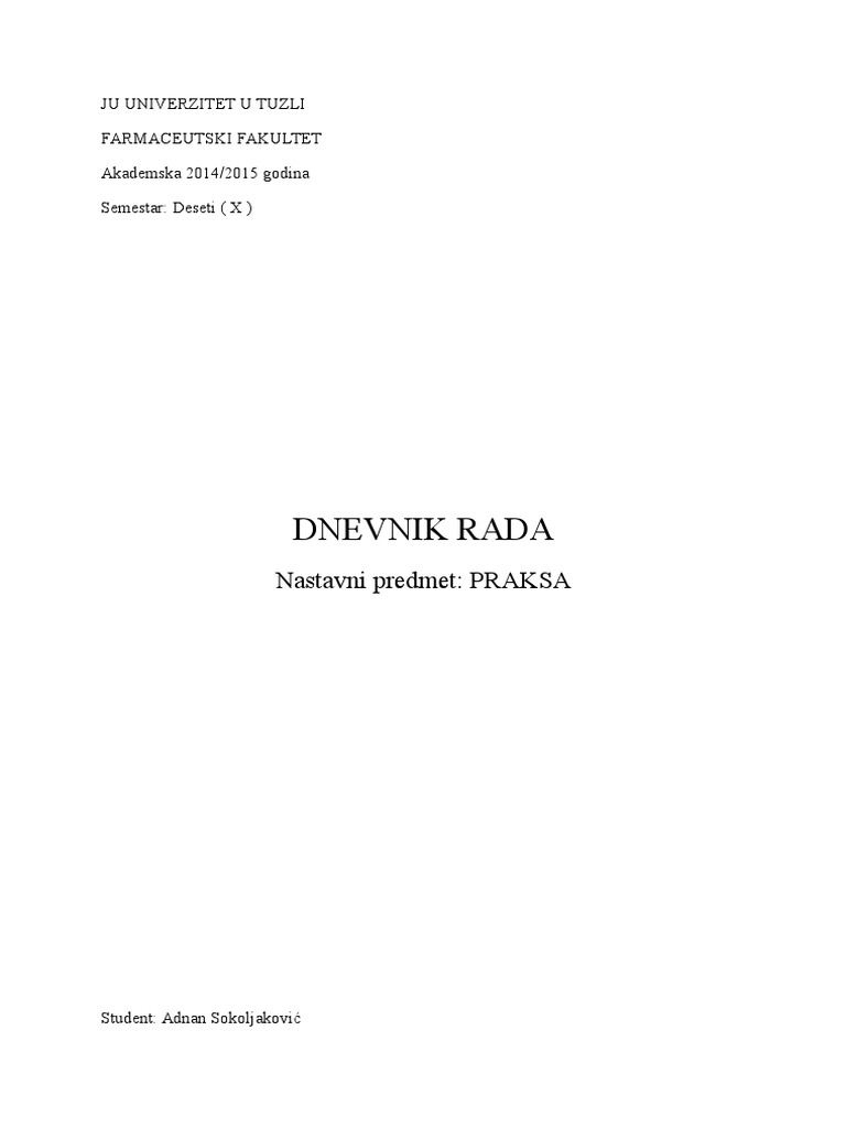 Dnevnik Rada | PDF