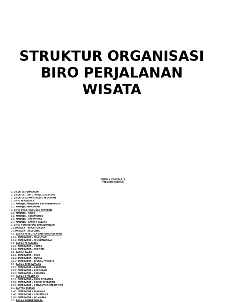 Struktur Organisasi BPW | PDF