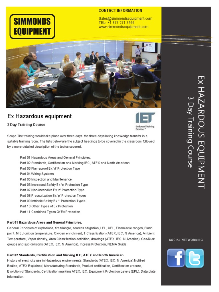 Ex Hazardous Equipment 3 Day Course2 | PDF | Electricity | Electromagnetism
