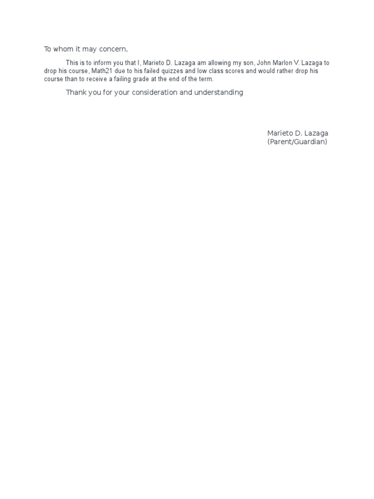 To Whom It May Concern | PDF