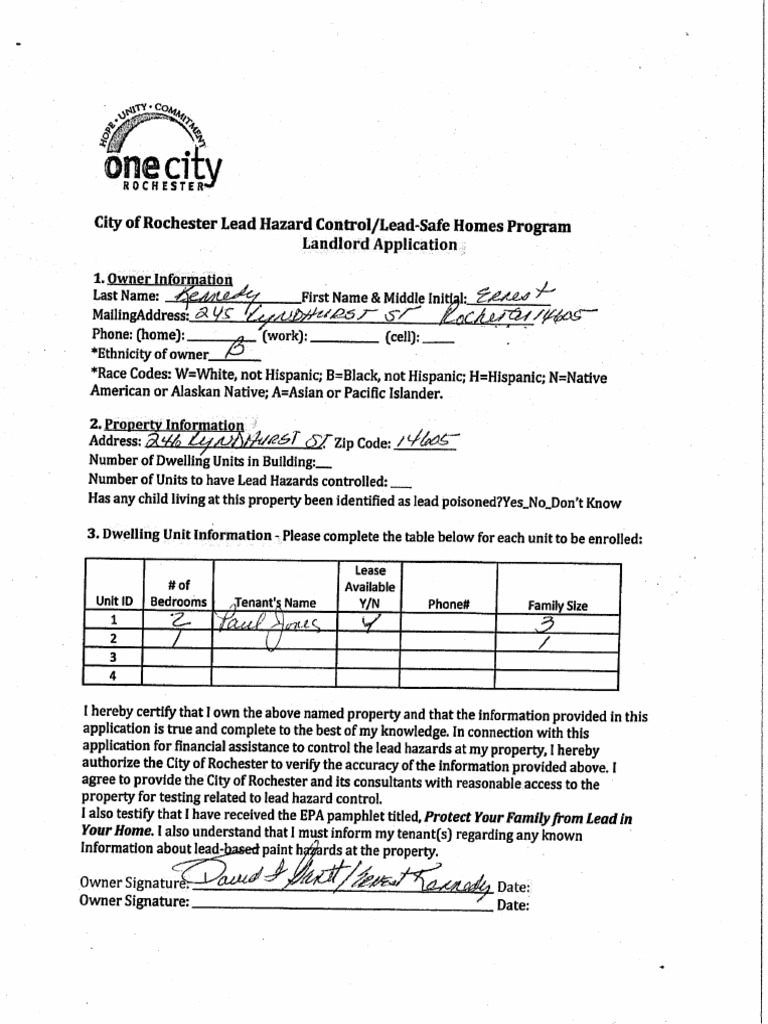 David Gantt Lead-Safe Homes Program Application | PDF