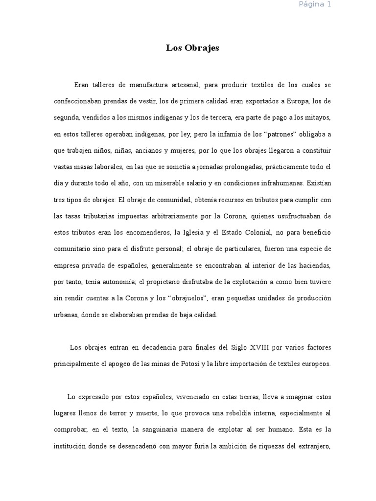 Los Obrajes | PDF | España | Ecuador