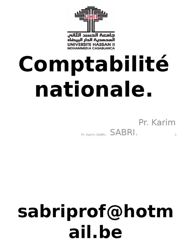 Comptabilité Nationale K.sabrI | PDF | Comptabilité nationale | Produit ...