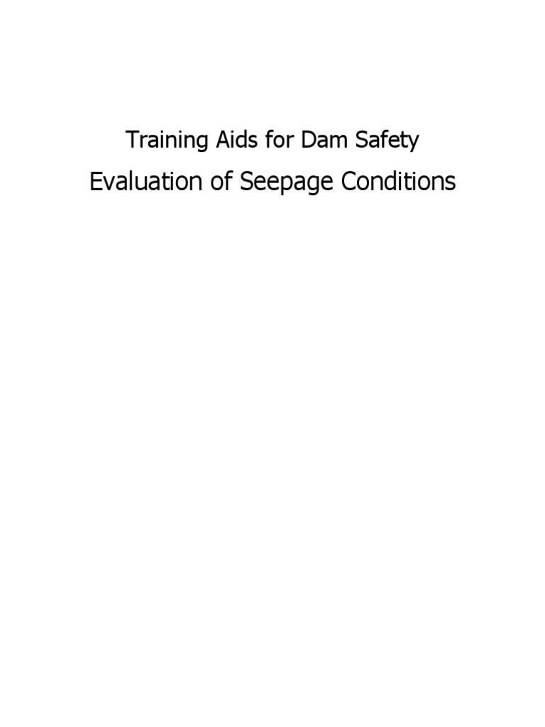 Seepage Evaluation in Dam Safety | PDF | Dam | Soil Mechanics