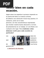 Protocolo de Vestimenta para Eventos Profesionales | PDF | Etiqueta ...