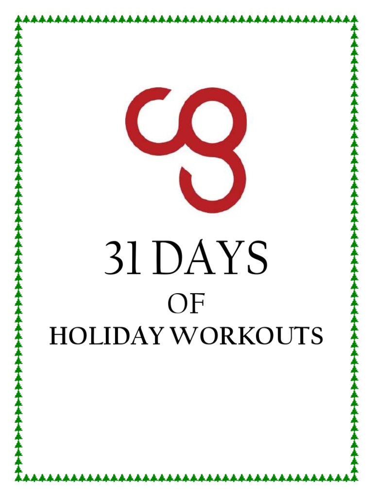 CG 31 Days Holiday Workouts | PDF | Recreation | Self Care