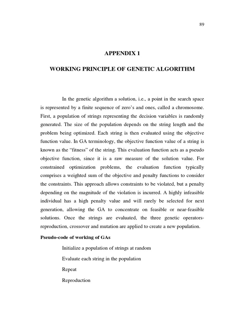 11 - Appendices 1 To 3 | PDF | Genetic Algorithm | Mathematical ...