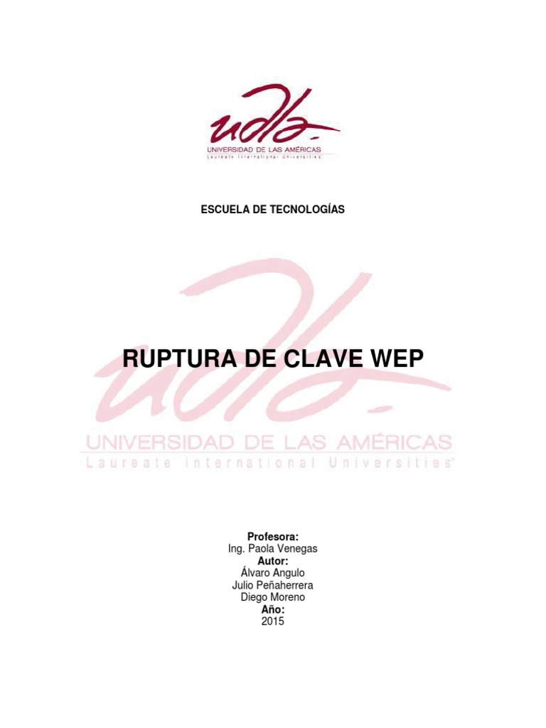 Imforme Ruptura Clave Wep | PDF | Contraseña | Red de computadoras