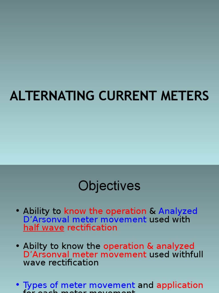 PMMC With AC Measurement | PDF | Rectifier | Alternating Current