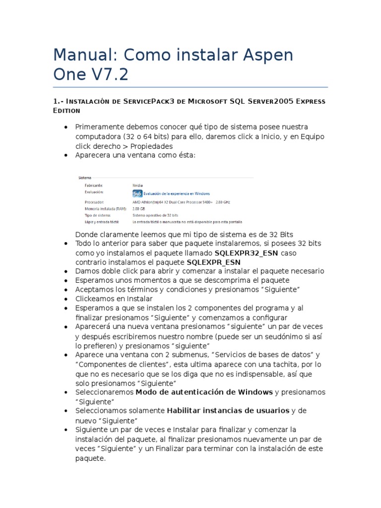 Manual - Como Instalar Aspen One V7 | PDF | Ventana (informática ...