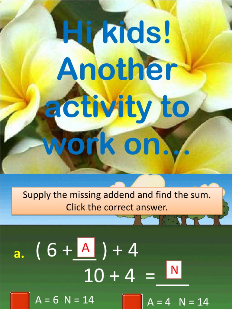 MTAP-Grade 1-ADDITION Grouping PROP of ADD Exercise 3 | PDF | Language ...