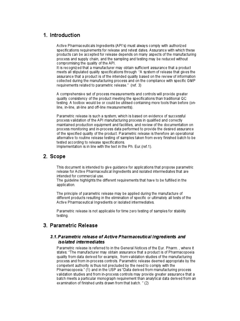 Parametric Release | PDF | Verification And Validation | Statistics