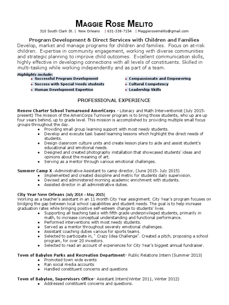 Maggie Rose Melito Resume | Download Free PDF | Learning | Quality Of Life