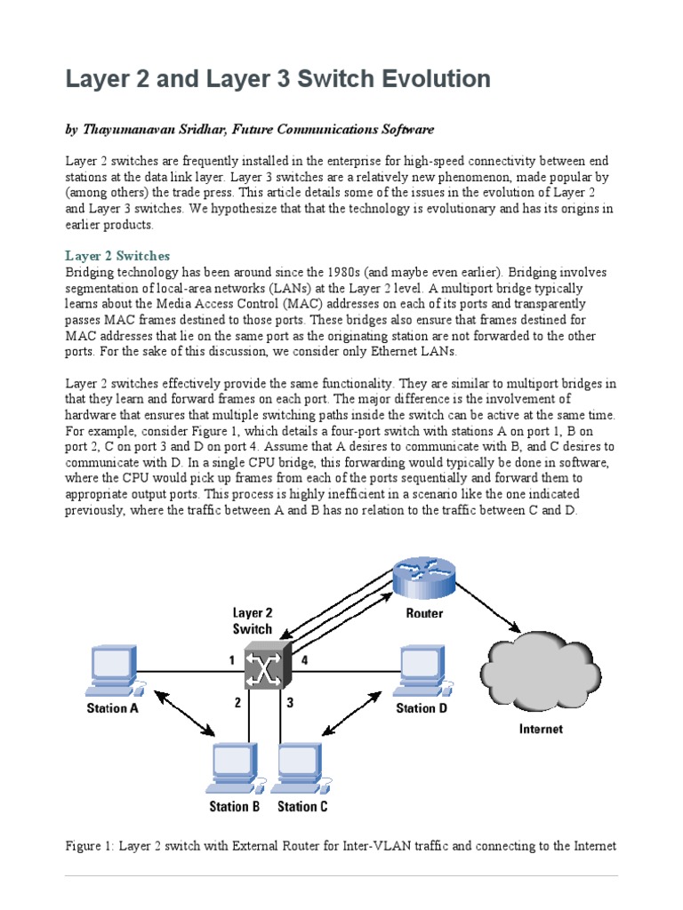 l2 and l3 Switches Evolution | PDF | Network Switch | Router (Computing)