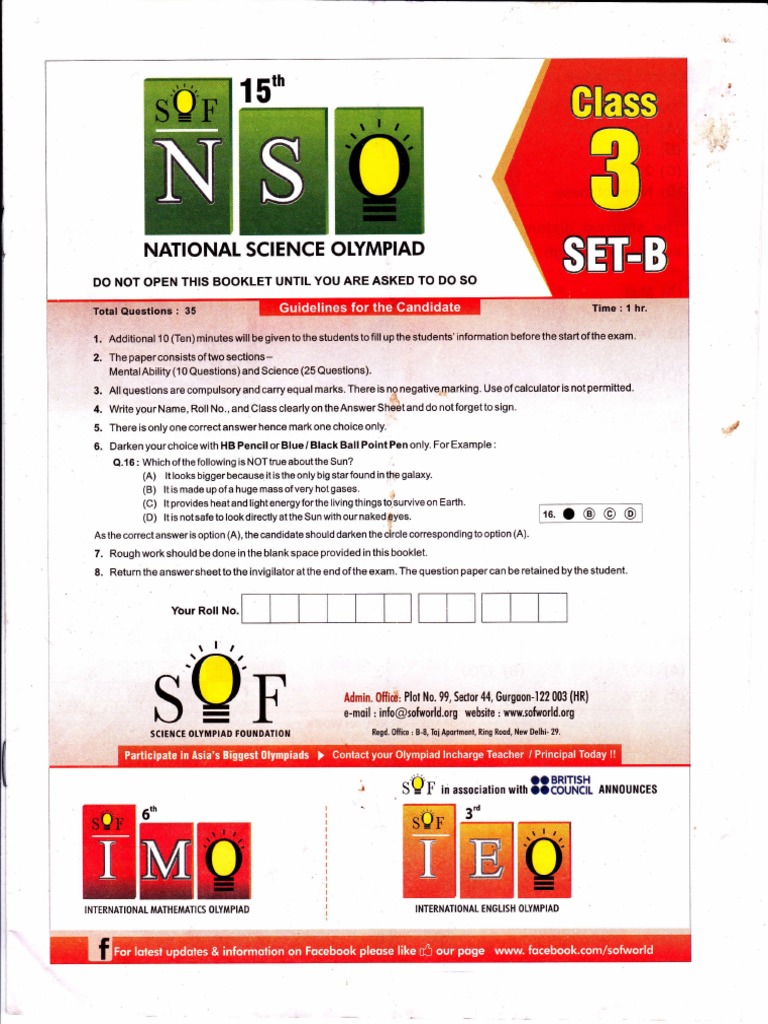 Nso-2012 Class 3 PDF | PDF | Nature