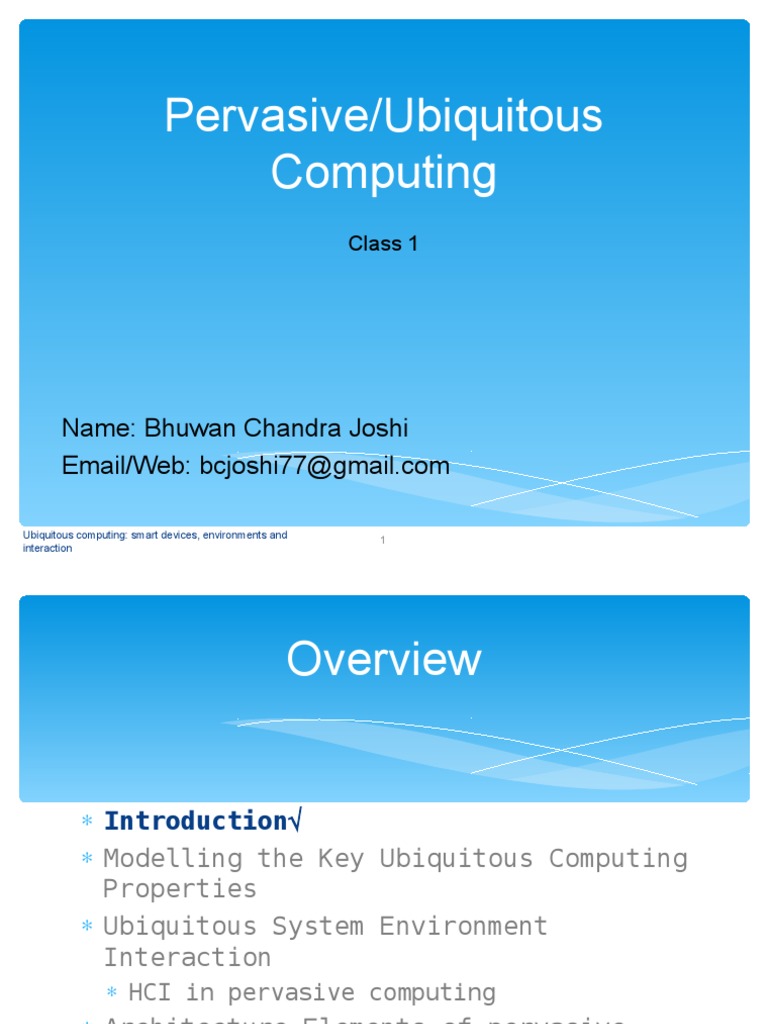 Ubicom ch01 Slides - Bhuw | PDF | Mobile Device | Human–Computer Interaction