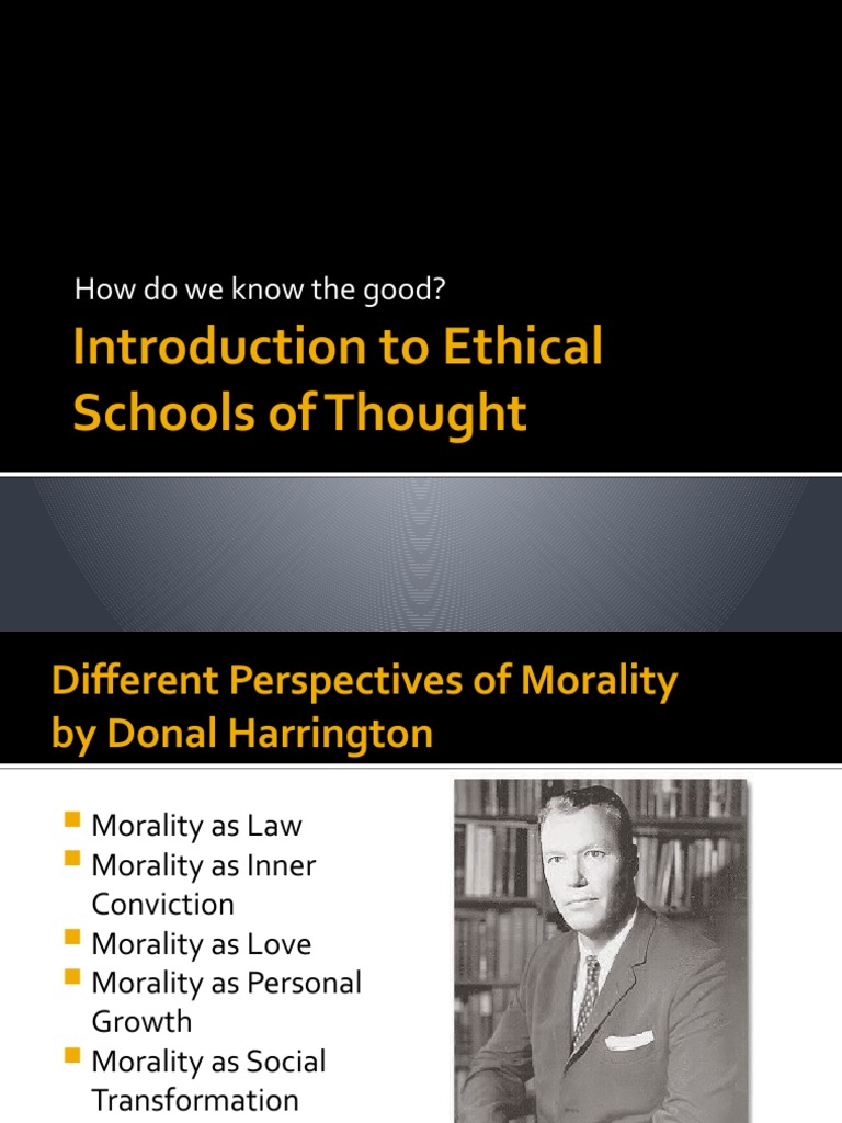 Overview of Ethical Schools of Thought | PDF | Virtue | Ethical Principles