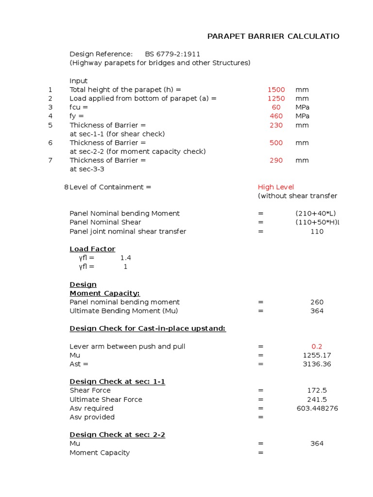 BS 6779-2 1991 Parapets | Download Free PDF | Continuum Mechanics ...