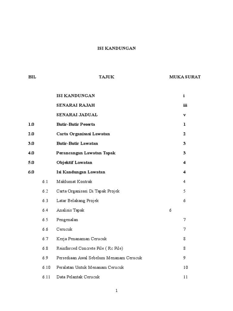 Isi Kandungan | PDF