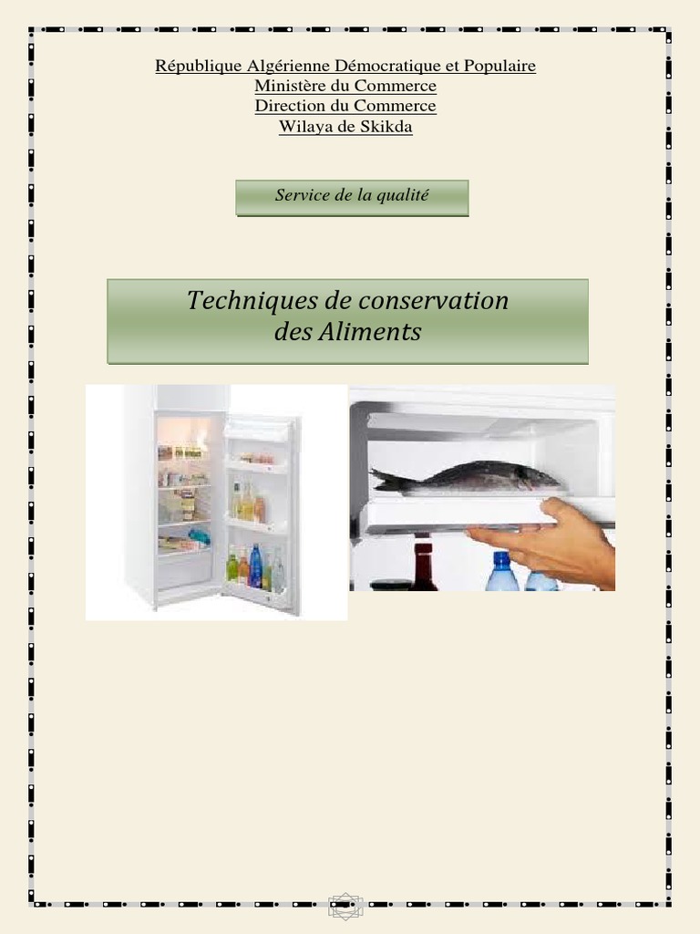 Méthodes de Conservation des Aliments | PDF | Conservation des aliments ...