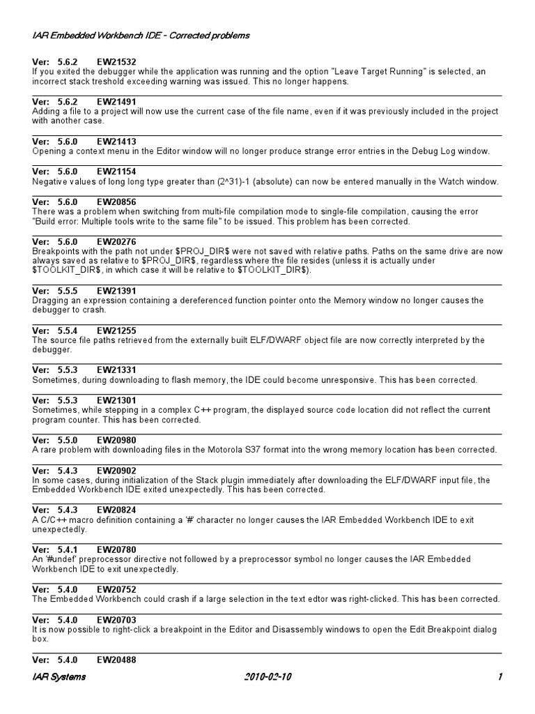 IAR Corrected Problems | PDF | C (Programming Language) | File Format
